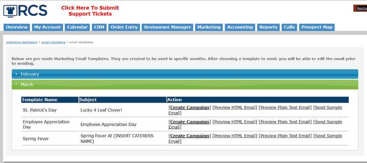 Email Templates Now In Catering Software