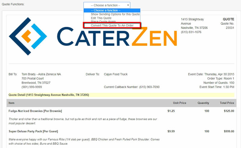 Catering Proposal Software by CaterZen