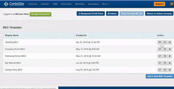 BEO Template Software for Caterers | CaterZen