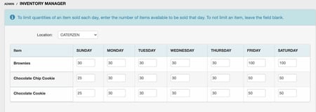 Catering Menu Item Inventory Management is Here!