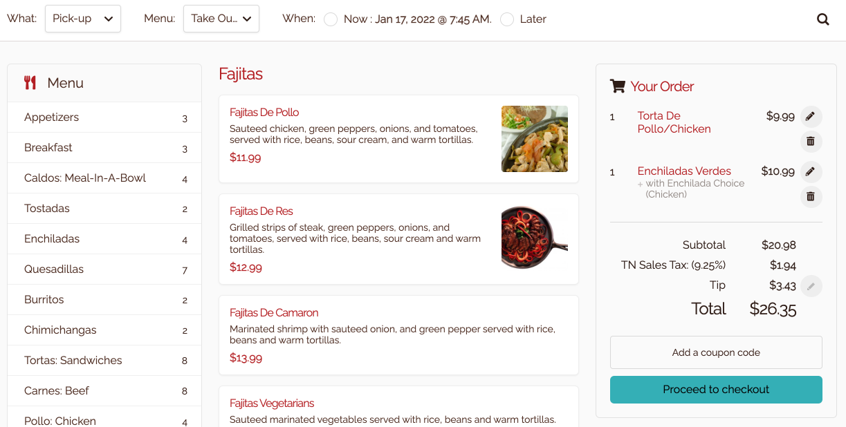 Catering Online Ordering Software by CaterZen